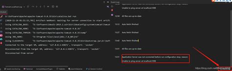 Application Server Was Not Connected Before Run Configuration Stop