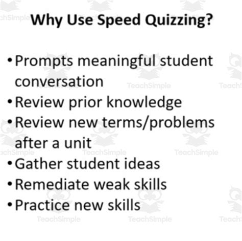 Speed Quizzing Motion Unit By Teach Simple