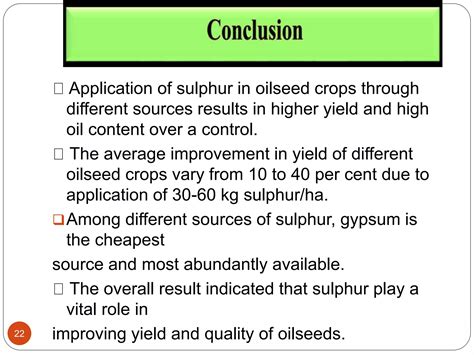 Role Of Sulphur In Oilseed Crops By Rahul Raj Tandon Igkv Raipur C
