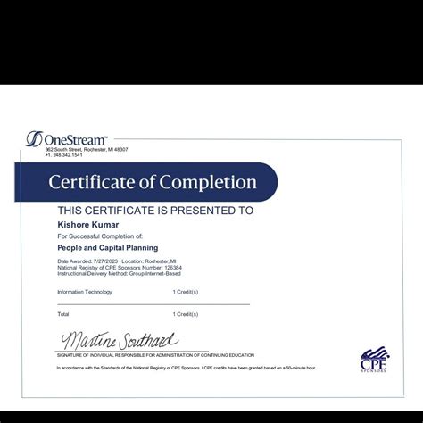 Kishore Kumar Sekar On Linkedin Achieved Cpe Certificate People And Planning