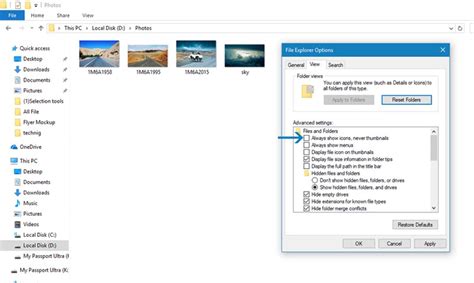 How To Enable Or Disable Thumbnail Previews In Windows 10 Technig