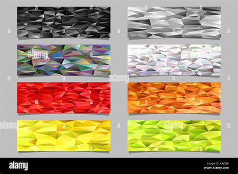 Abstract Triangular Polygon Pattern Mosaic Banner Template Background