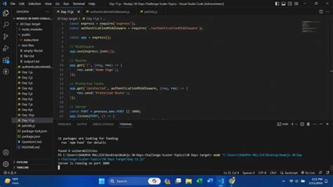 Completed Day 11 Of Node Js On Scaler Shaurya Mallick Posted On The
