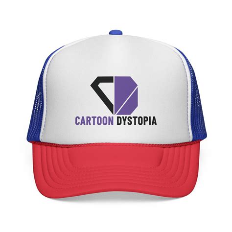 Cartoon Dystopia Trucker Cap Gamer Style Outdoor Hat Etsy