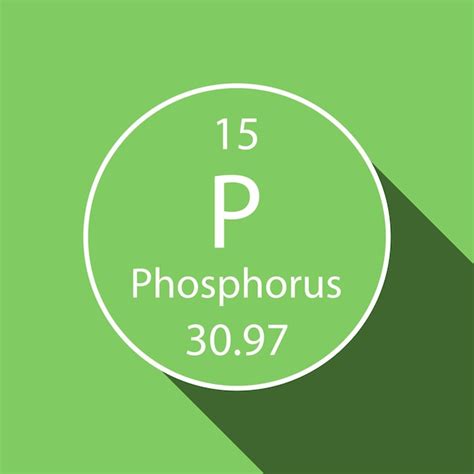Premium Vector Phosphorus Symbol With Long Shadow Design Chemical