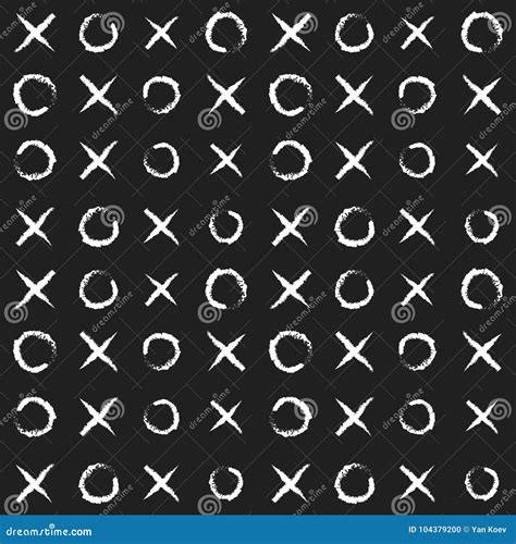 Tic Tac Toe Xo Game Seamless Pattern Stock Vector Illustration Of Fabric Decoration 104379200