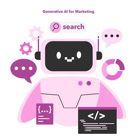 마케팅에서의 Ai 또는 인공지능 Ai 기반 타겟팅 광고 프리미엄 벡터