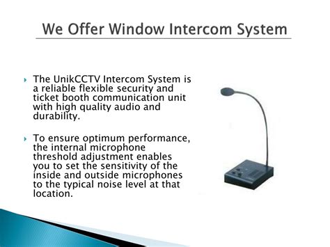 Ppt Window Intercom System Unikcctv Powerpoint Presentation Free Download Id 10802455