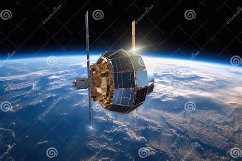 Next Gen Satellite With Innovative Propulsion System Stock Illustration Illustration Of