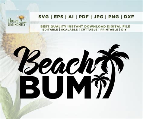 Beach Bum Svg Summer Vibes Svg Beach Vibes Svg Vacation Svg Beach