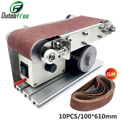 400w 데스크탑 벨트 기계 Diy 연마 그라인딩 머신 커터 에지 숫돌 다기능 벨트 샌더 10pcs 벨트 커팅 가장자리 샤프너