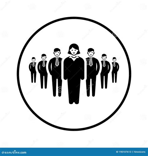 Lady Boss Female Leader Black Icon Stock Vector Illustration Of
