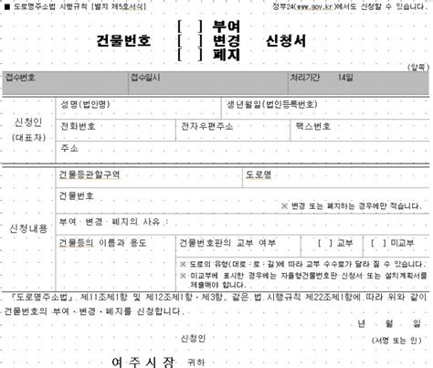 시골별장 ⑨ 도로명주소건물번호 부여 신청 네이버 블로그