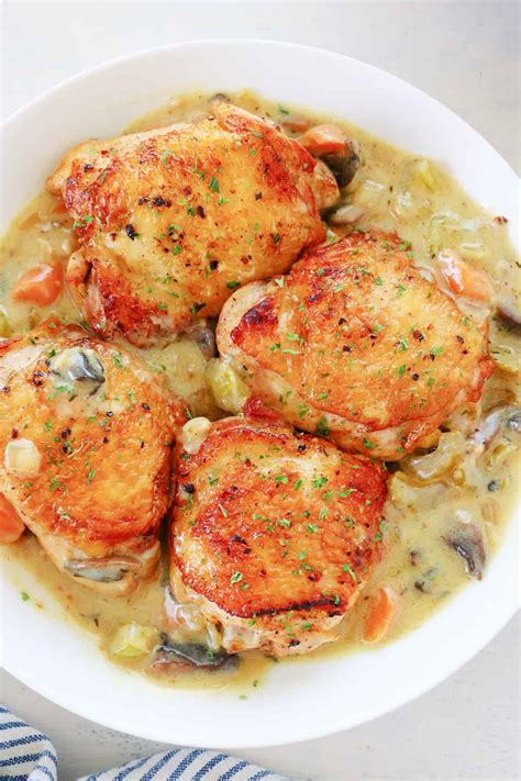 Easy Chicken Fricassee Crunchy Creamy Sweet
