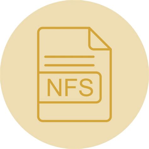 NFS File Format Line Yellow Circle Icon Vector Art At Vecteezy