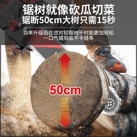 充电式电锯大功率家用锂电池电据小型锯柴手持户外链锯砍树伐木锯 虎窝淘