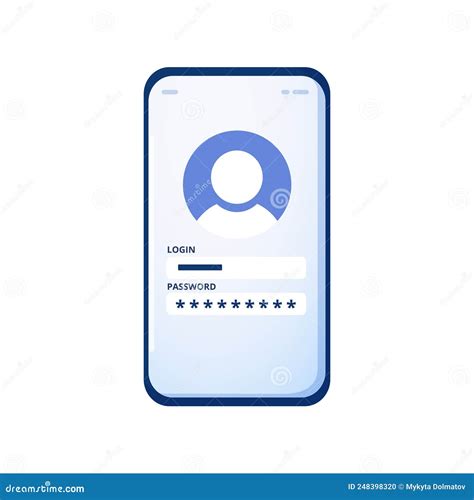 Account Login And Password Form Smartphone App User Authorization Ux Ui Interface Login