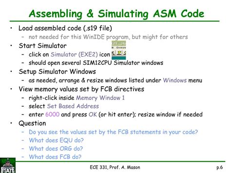 Ppt Ece 331 Pc Lab 1 Using Hc12 Asm Simulators Powerpoint Presentation Id1822964