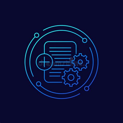 Add New Project Icon Linear Design Stock Illustration Illustration