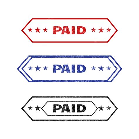 Paid Stamp Clipart