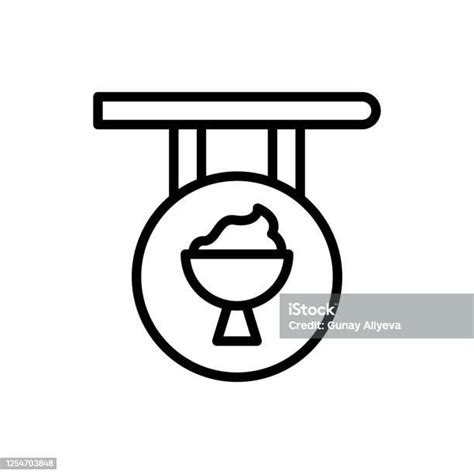 霜淇淋招牌圖示簡單的行概述向量元素凍結甜圖示為 Ui 和 Ux 網站或移動應用程式向量圖形及更多凍結的圖片 凍結的 即食口糧 商務