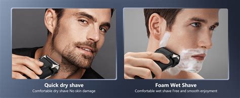 Sejoy Electric Razor For Men Wet And Dry Foil Shaver With 3 Blade And Edge