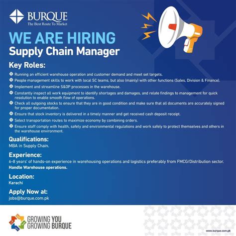Burque Growingyou Growingburque Managersupplychain Jobs