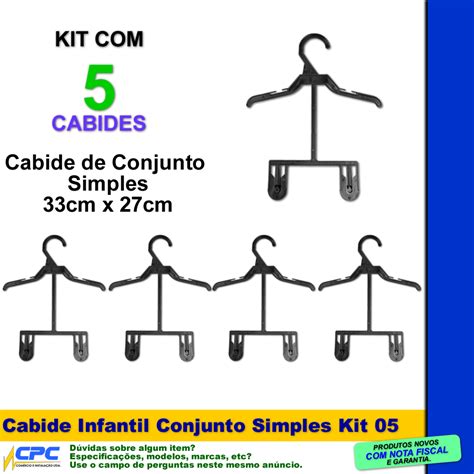Cabide Infantil Conjunto Extensor Kit Unidades CPC Comércio e Instalação