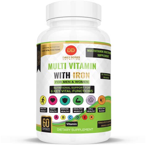 Daily Multi Vitamin Mens Multivitamins Iron Vitamin A Boron Supplement