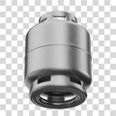Botijão de Gás Cinza Elemento 3D PNG Transparente download Designi
