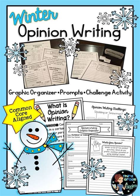 Opinion Writing Prompts Graphic Organizers Anchor Charts Rubric Example