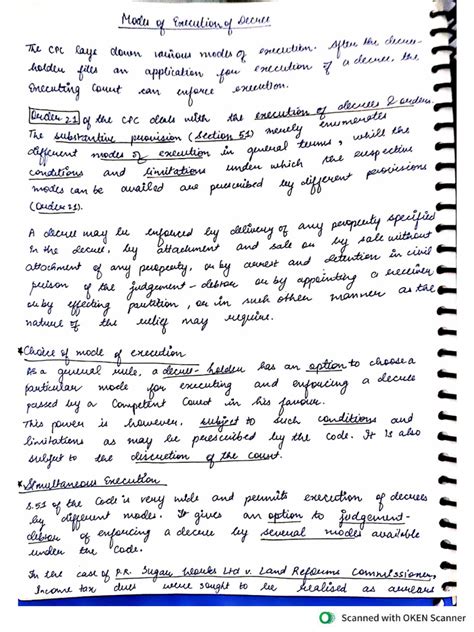 Modes Of Execution Of Decree Pdf