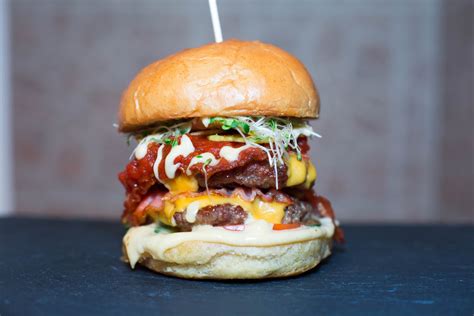 รูปภาพ เนื้อ แฮมเบอร์เกอร์ ตัวเลื่อน ชีสเบอร์เกอร์ บัฟฟาโลเบอร์เกอร์ แซนด์วิชอาหารเช้า