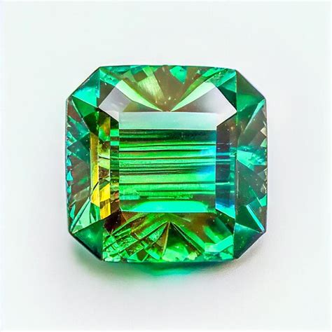Piedra preciosa esmeralda aislada sobre fondo blanco para joyería