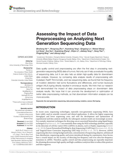 Assessing The Impact Of Data Preprocessing On Analyzing Next Generation Sequencing Data