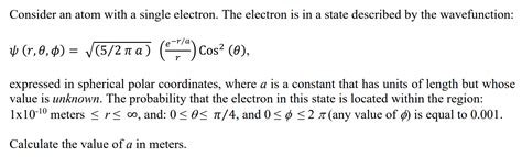 Solved Consider An Atom With A Single Electron The Electron