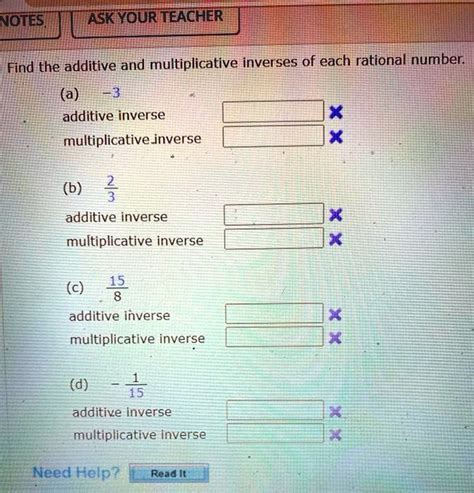 solved notes askyouriteacher find the additive and multiplicative