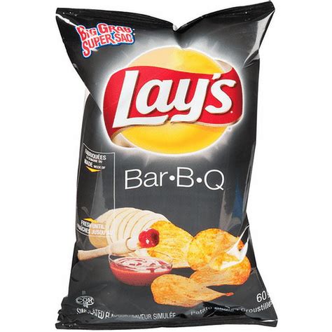 Lays Bar B Q Potato Chips 60g Vending Chips 32 Pack