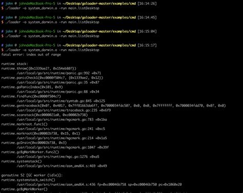 Macos Lstat Index Out Of Range Issue Pkujhd Goloader Github