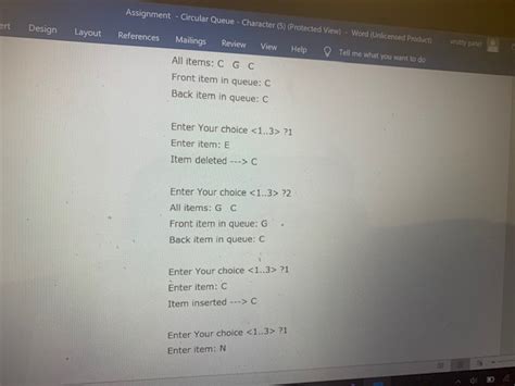 Solved Assignment Circular Queue Character 5