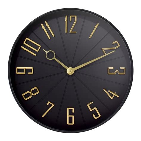 Westclox Black Gold Modern Analog Qa Wall Clock Michaels