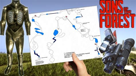 Cave Map For Golden Armor Night Vision Goggles Sons Of The Forest