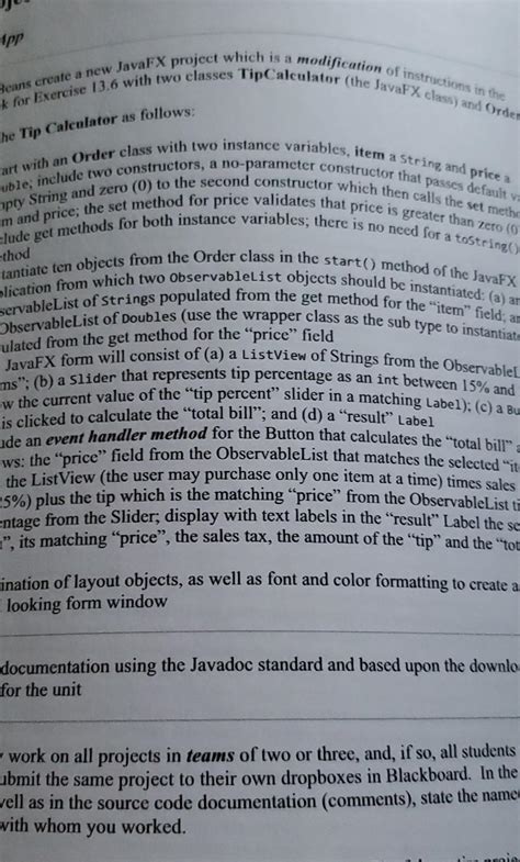 Solved App Beans Create A New Javafx Project Which Is A
