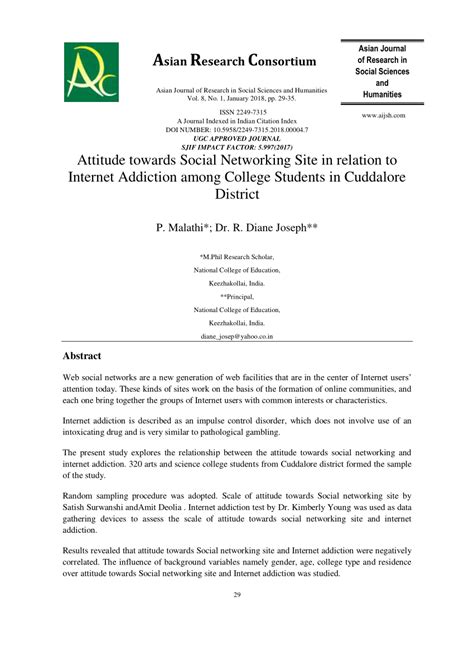 Pdf Attitude Towards Social Networking Site In Relation To Internet