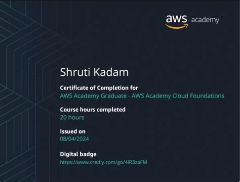 Shruti Kadam On Linkedin Aws Cloudcomputing Careerdevelopment