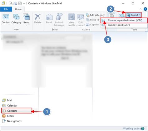 Export Contacts From Windows Live Mail To Outlook
