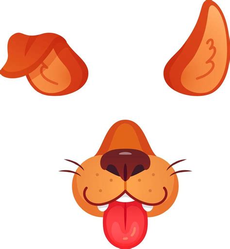 Dibujos Animados Perro Caracteristicas Incluso Orejas Nariz Y Lengua