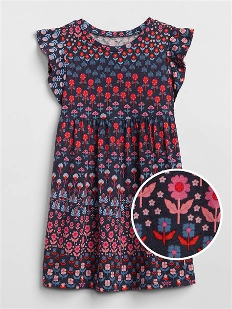 Print Flutter Dress Gap