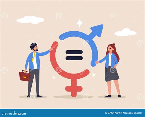 Gender Equality Concept Man And Woman Equal Balance And Diversity In