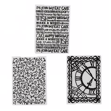Cake Mold 3 Styles Plastic Embossing Folder Diy Pl Grandado